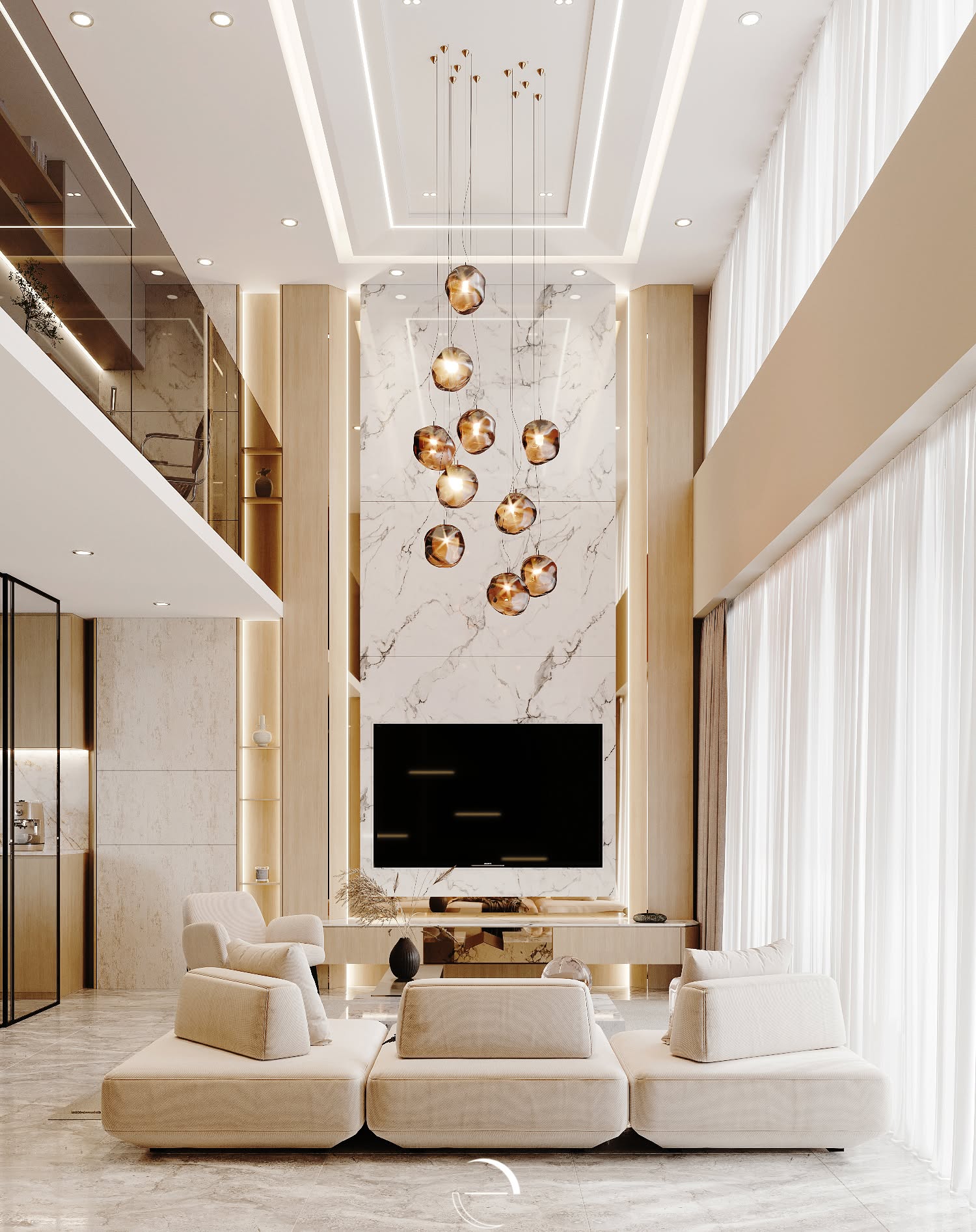 23 High Ceiling Living Room Ideas – VividDen