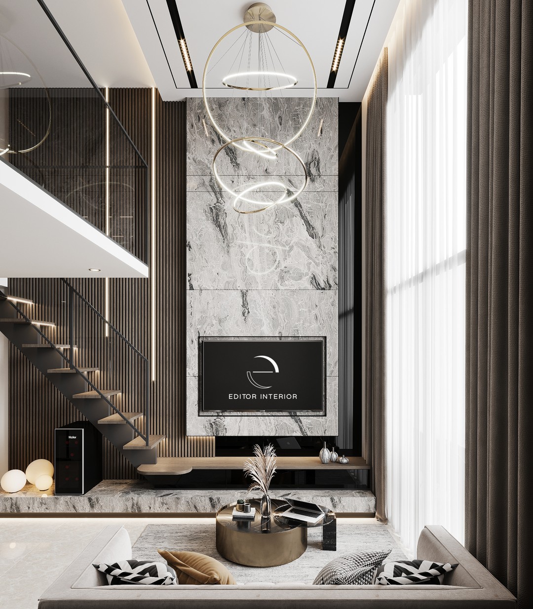 23 High Ceiling Living Room Ideas – VividDen